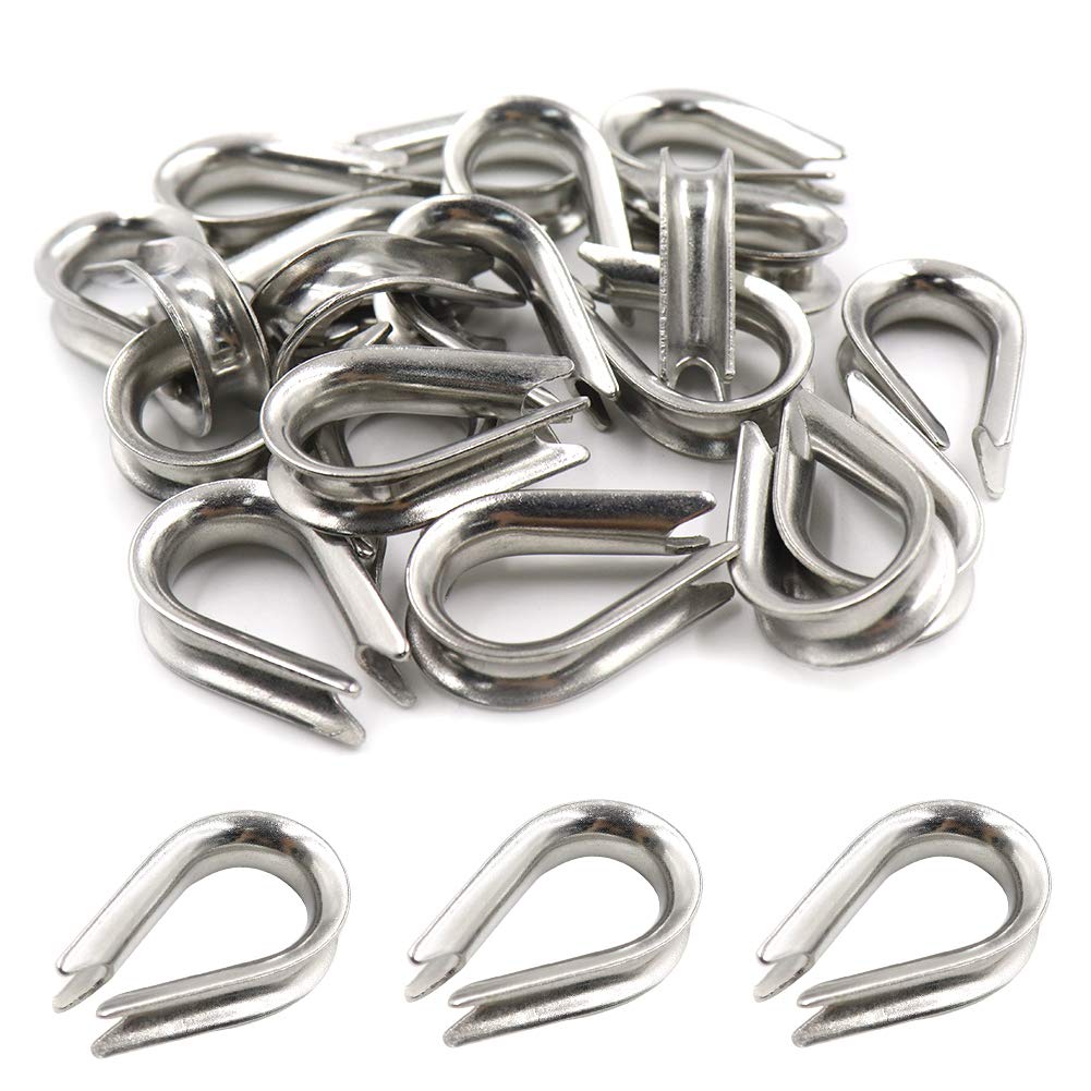 10 Pc 3/16" LIGHT DUTY Stainless Steel 316 Marine Wire Rope Chain THIM