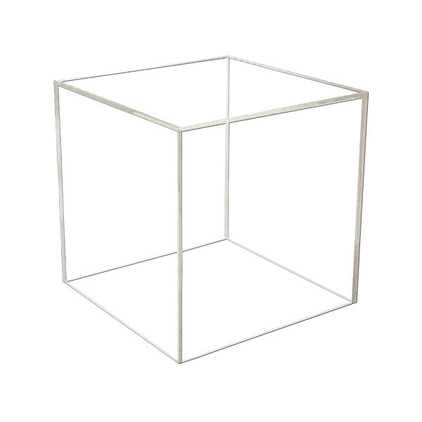 10'' x 10'' x 10'' 5 Sided Lucite Clear Acrylic Cube Bin Retail Displa
