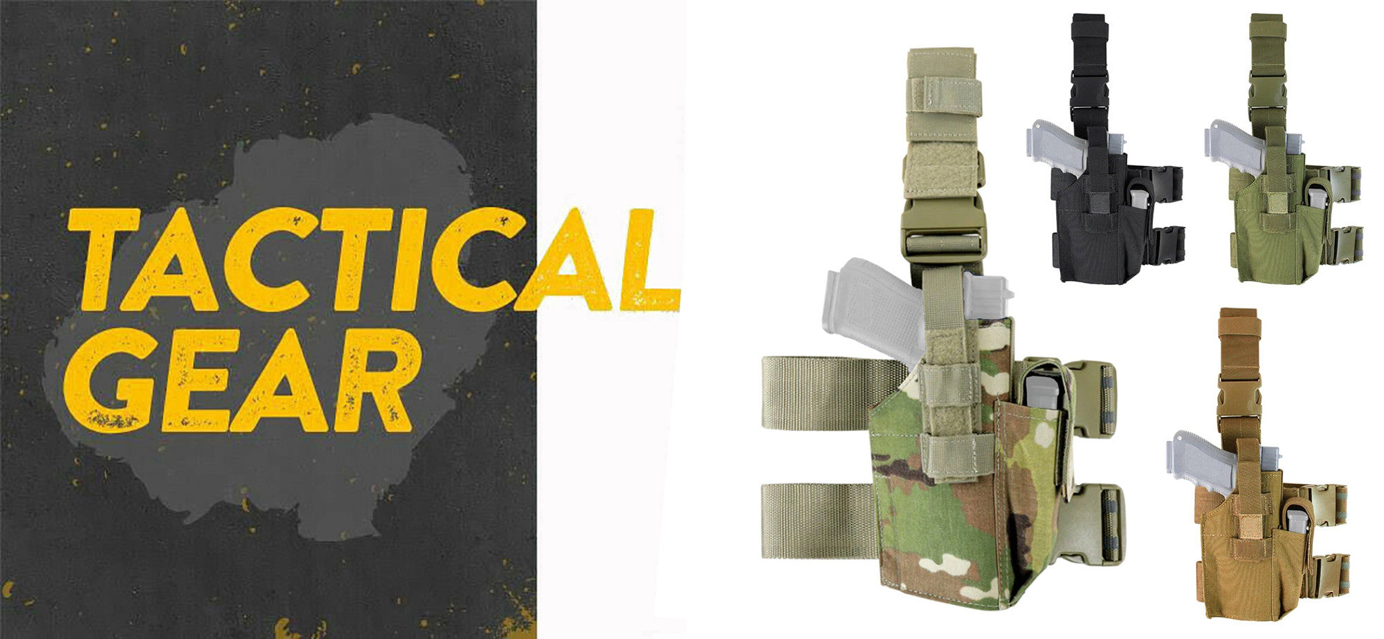 Tactical Drop Leg Holster With Mag Pouch
