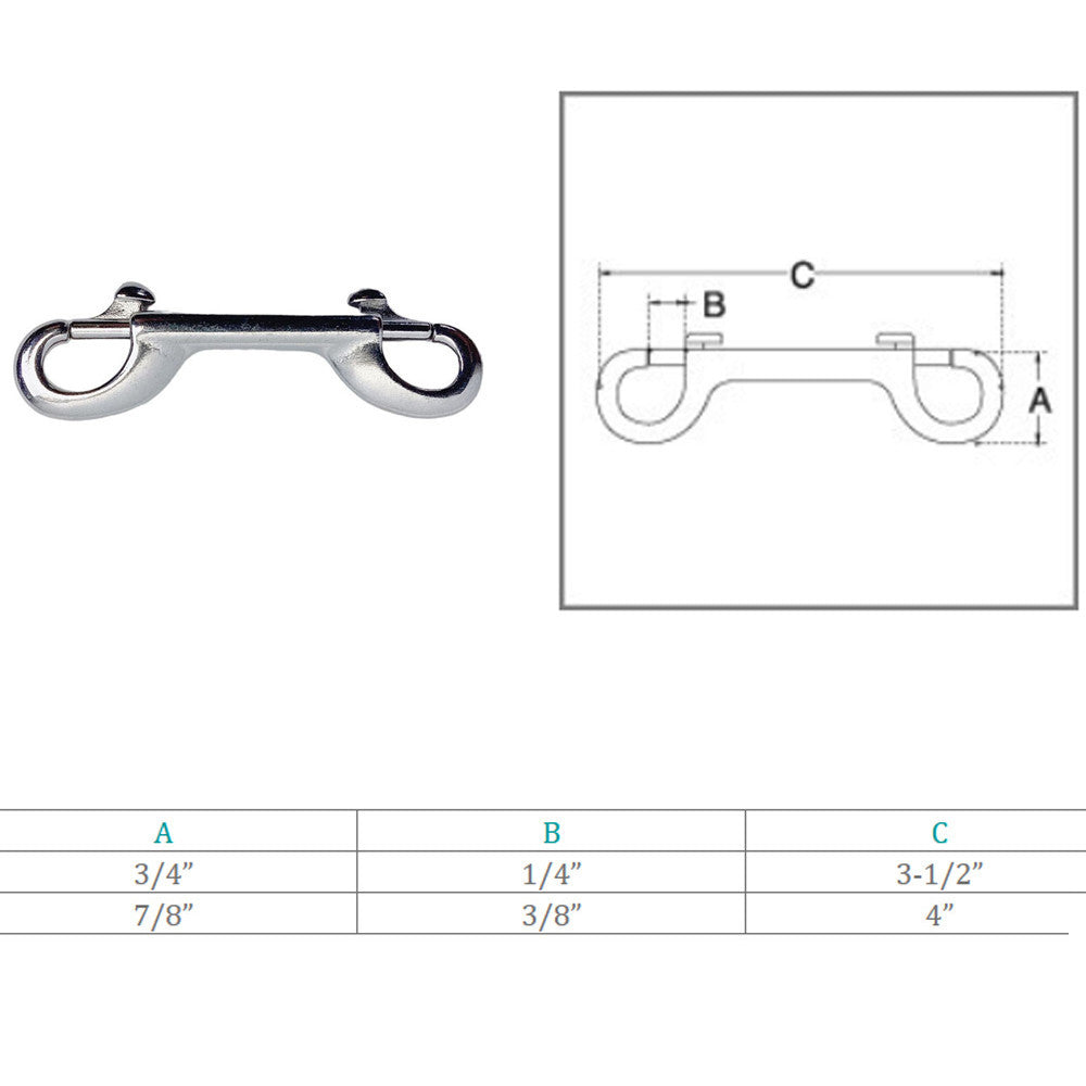 Marine Boat T316 Stainless Steel Double Bolt Snap Hook Eye Bolt Hook S