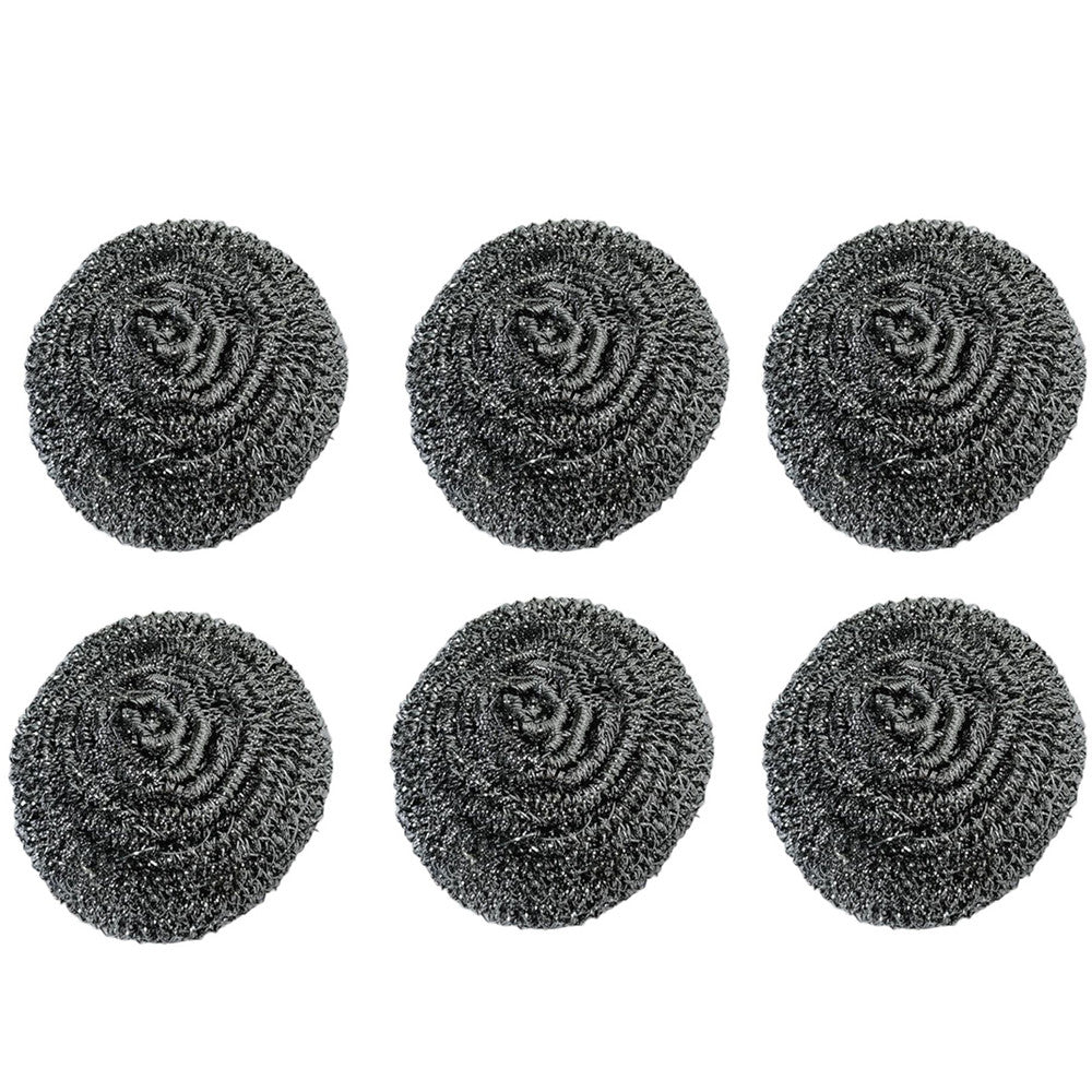 6 Pc HD Stainless Steel Scourer Commercial Quality Scrubber 50g Scouri