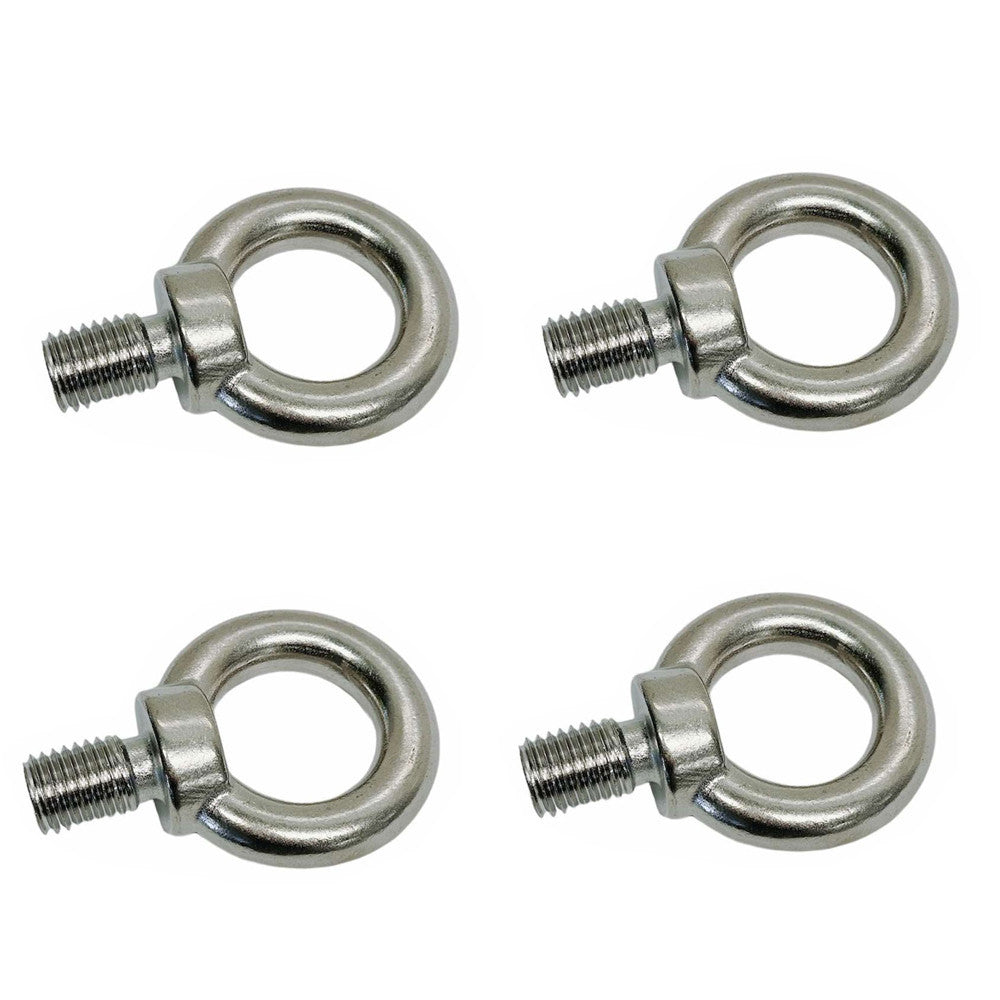 4 Pcs Marine T316 Stainless Steel 1'' Eye Bolt 9,500 Lbs WLL Lifting E