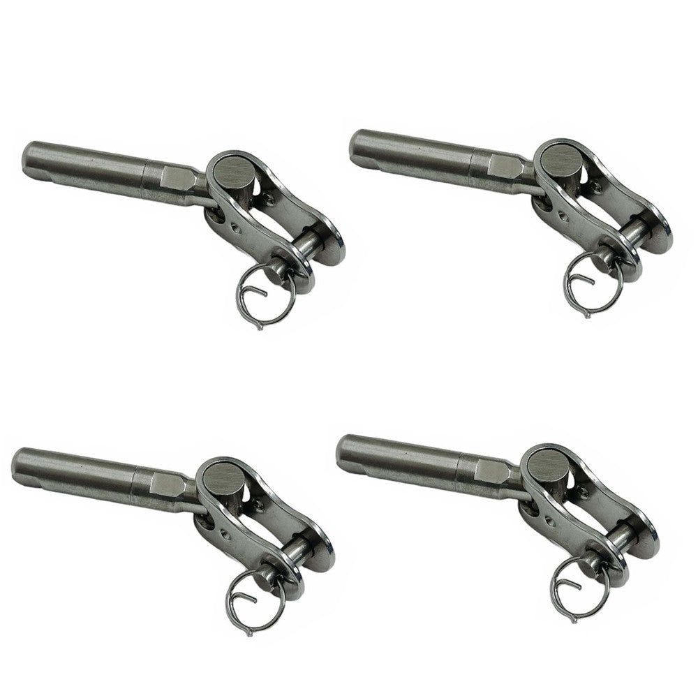 4 Pcs Marine T316 Stainless Steel 3/16" Push And Go Swageless Toggle 3