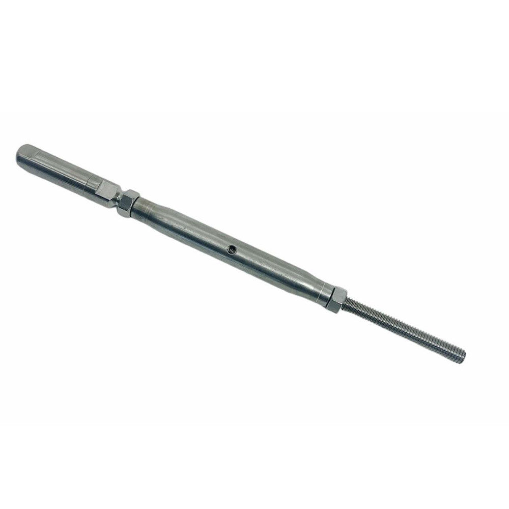 Marine T316 Stainless Steel 1/8" Push And Go Threaded Turnbuckle 1/4"-