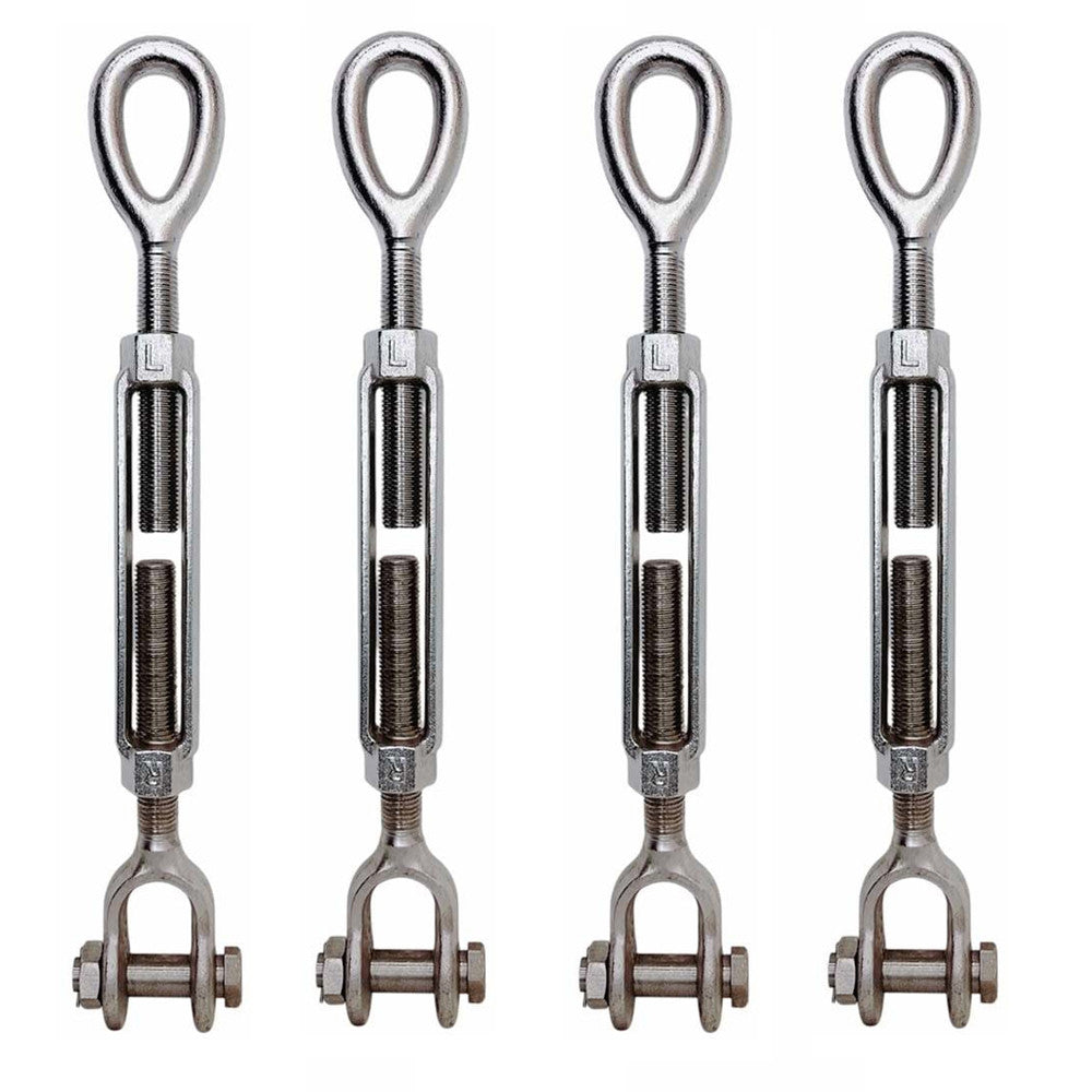 4 Pc Stainless Steel T316 Mil-Spec 5/16" x 4-1/2" Jaw Eye Turnbuckle 8