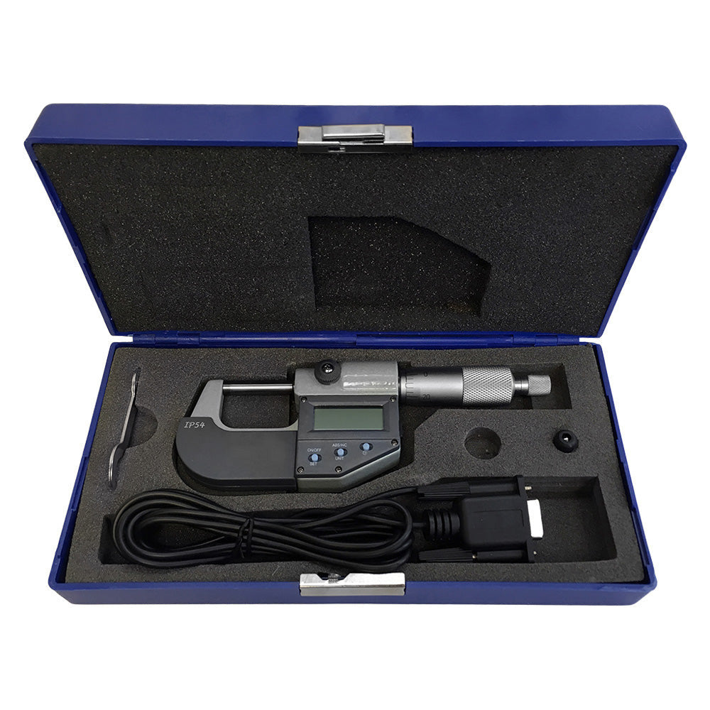 0-1"/ 0-25mm IP54 3-Key Digital Electronic Outside Micrometers 0.00005
