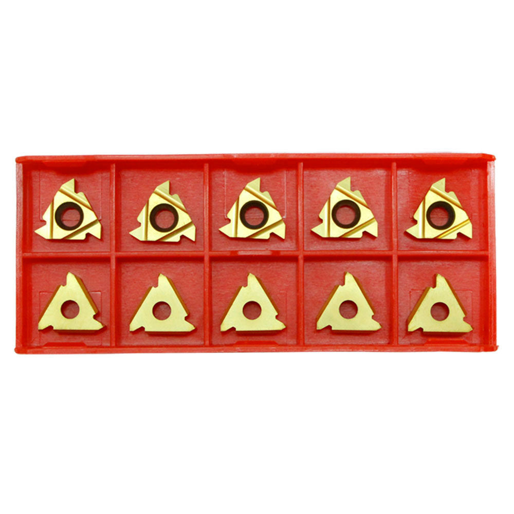 10 Pc Indexable Tin Carbide Inserts 11ER A60 Carbide Threading Threade