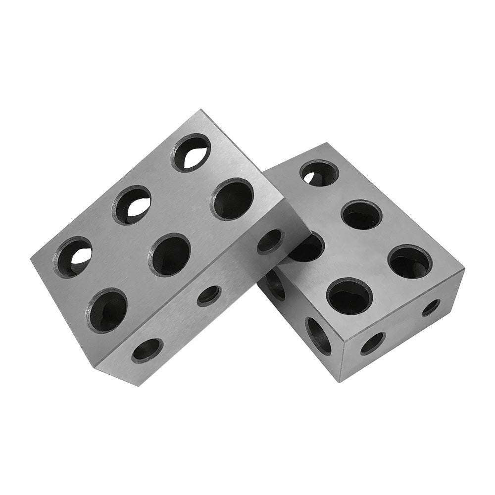 2 PC 1-2/3 Universal Blocks 11 Holes Milling Drilling Precision Metal