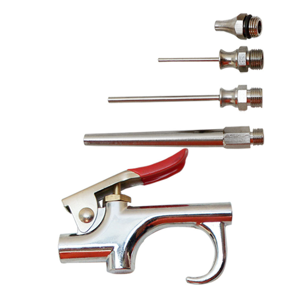 5 pc Blow Gun Air Tool Kit Inflation Needle Nozzle Gun Kit Blower