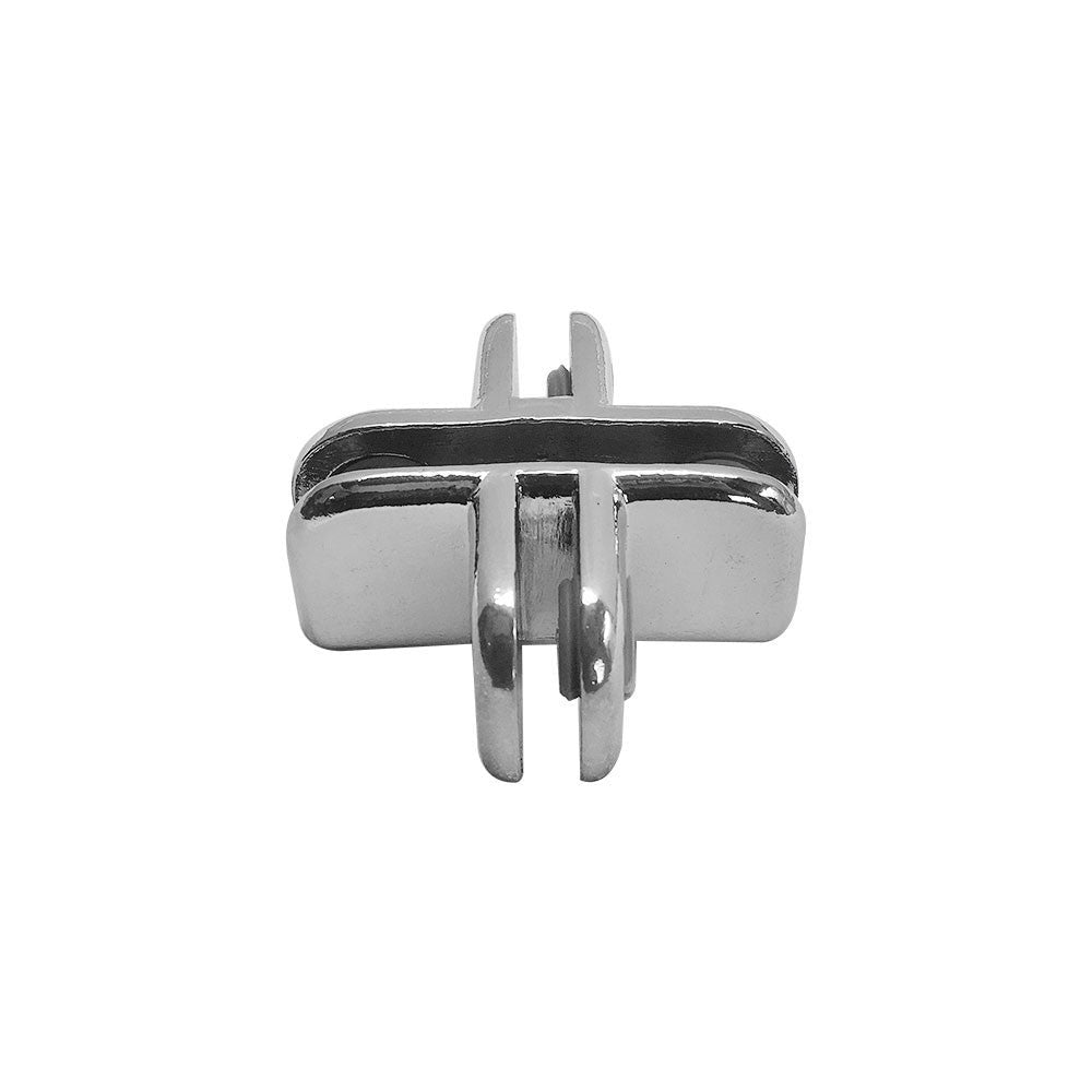 50 Pc Chrome 4 Way Inside Shelf Connector Clip 3/16'' Tempered Glass S