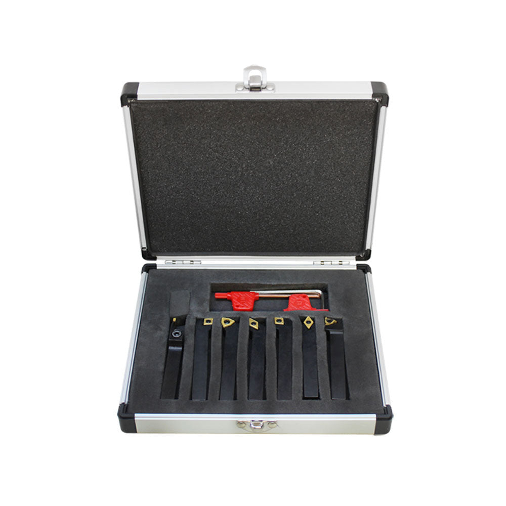 7 Pc 3/8'' Indexable Carbide Turning Tool Set SCLCL SDJCR SWGCR SDNCN
