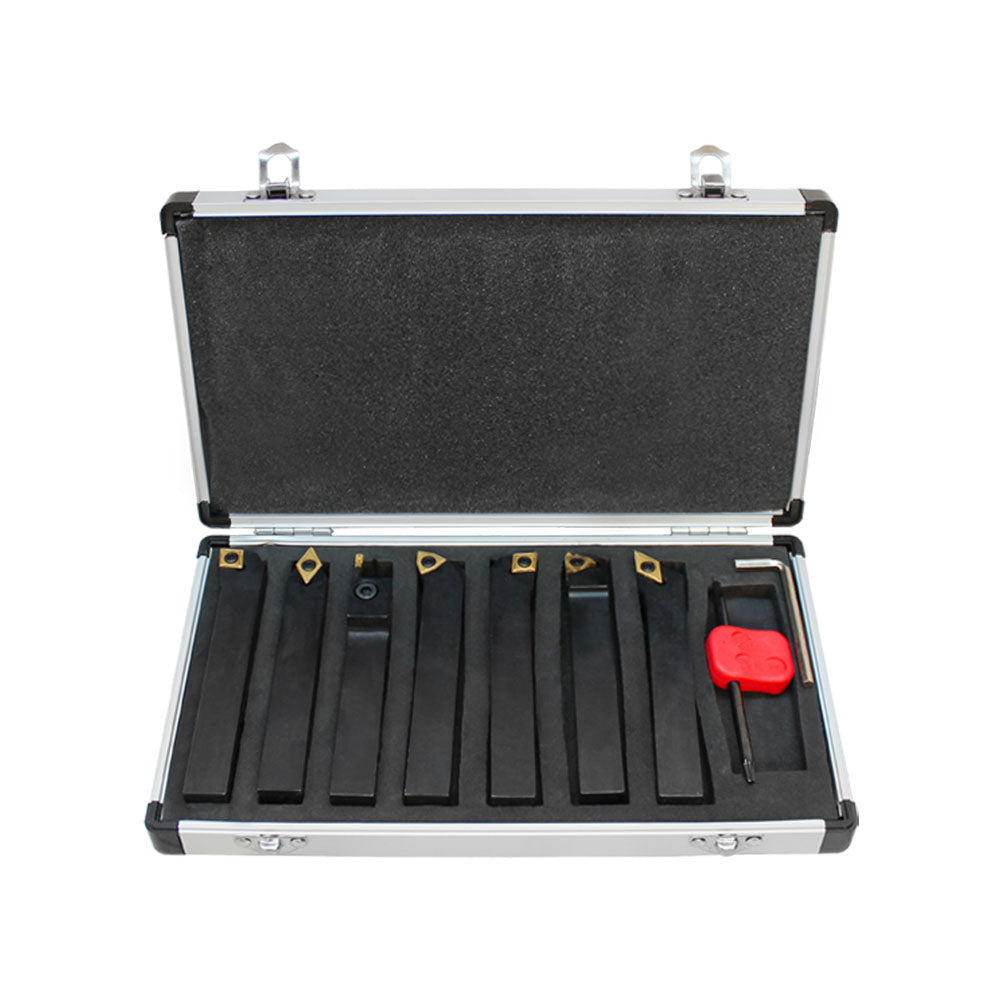 7 Pc 5/8'' Indexable Carbide Turning Lathe Tool Set SCLCL SDJCR SWGCR