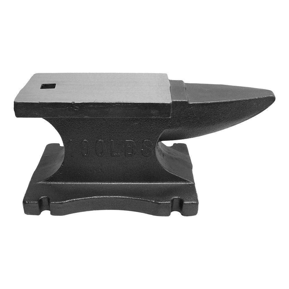 Heavy Duty Cast Iron 100 Lbs Anvil Blacksmith Long Horn Hardy Hole