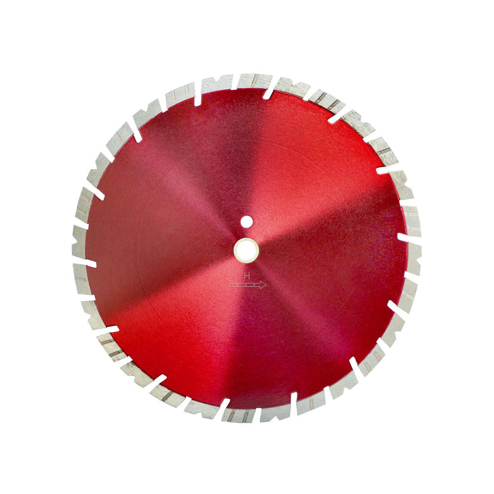 Metallic Red 16" x .140" x 1" Turbo Segmented Diamond Blade Cutter Cut