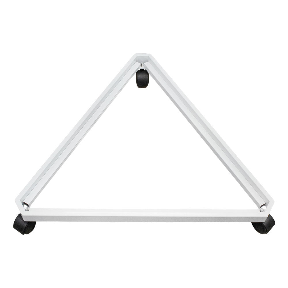 WHITE 3 Way Triangle Rolling Base Display Gridwall Grid Panel Casters