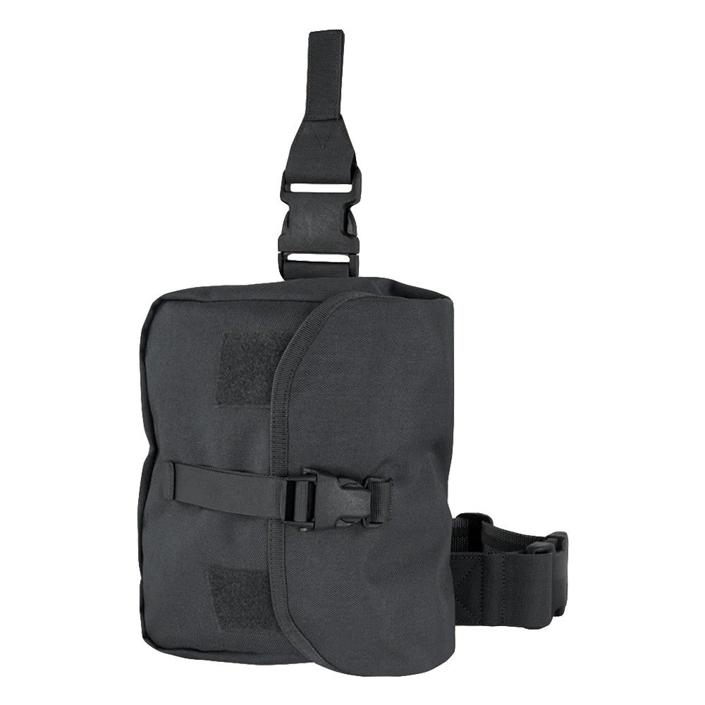 Condor Tactical Gas Mask Drop Leg Pouch Rig Black