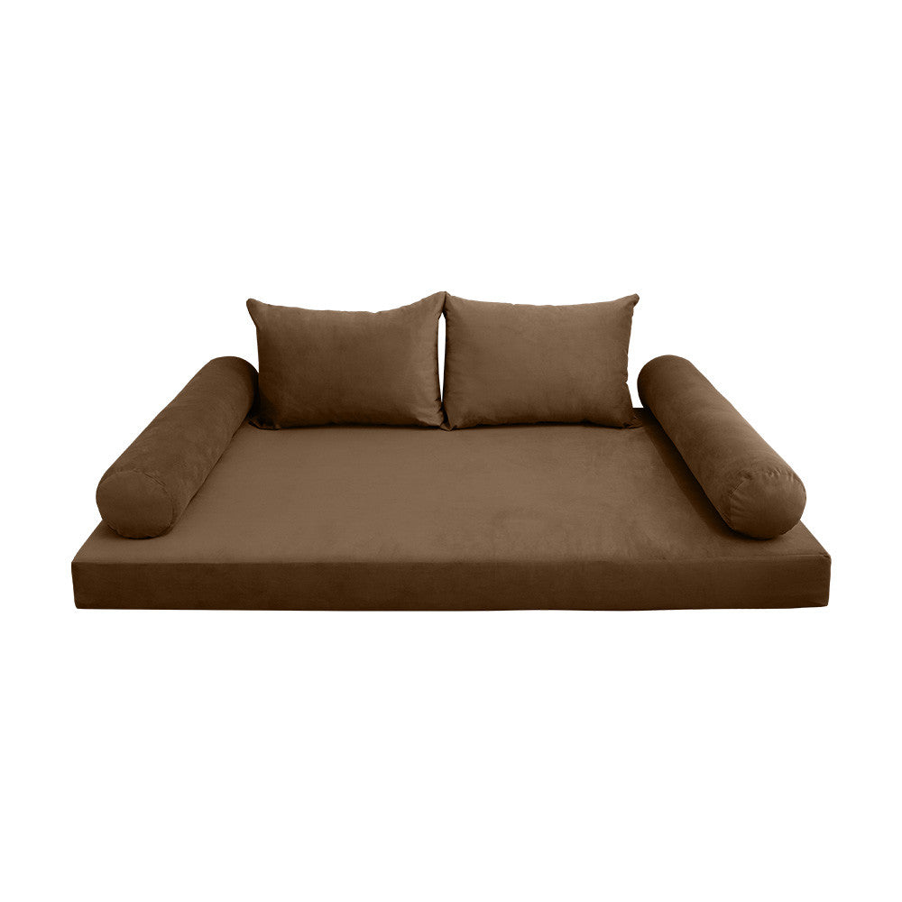 Style V4 Full Knife Edge Velvet Indoor Daybed Mattress Pillow Complete