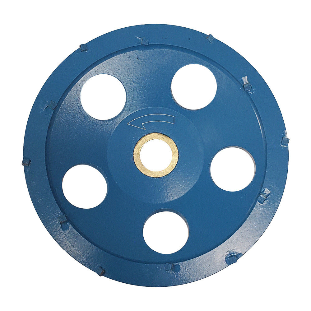 5" Concrete PCD Cup Wheel 7/8"-5/8" Arbor 12 Segments Epoxy Coating Re