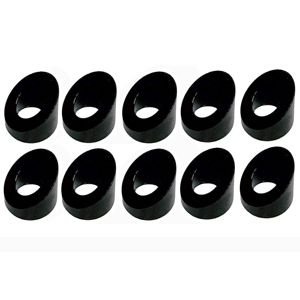 10Pc 3/8" Black Oxide Stainless Steel Angled Washer 33 Degree Beveled