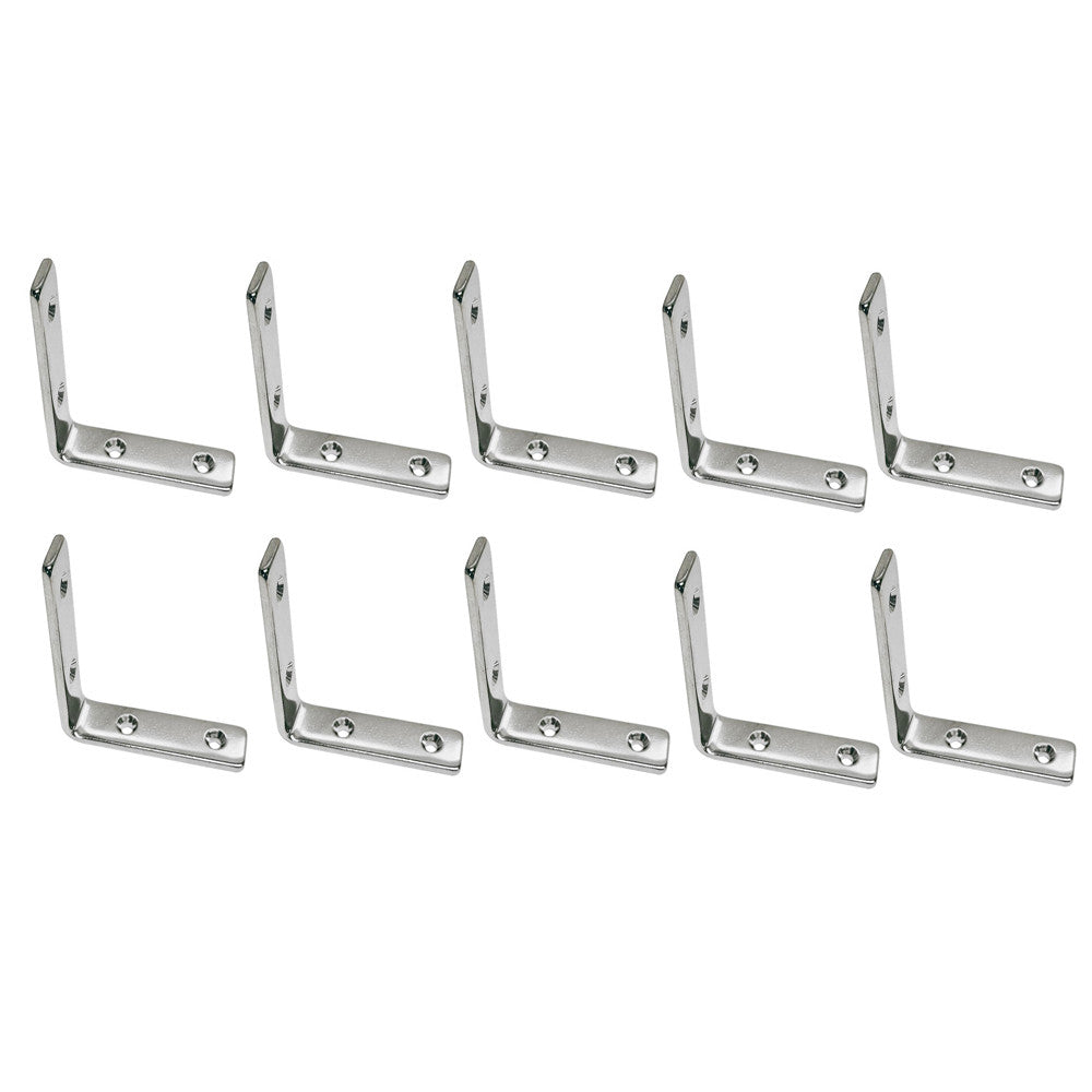 10 Pc Marine Boat Stainless Steel 1-3/4" Rectangle Angle Plate Rigging