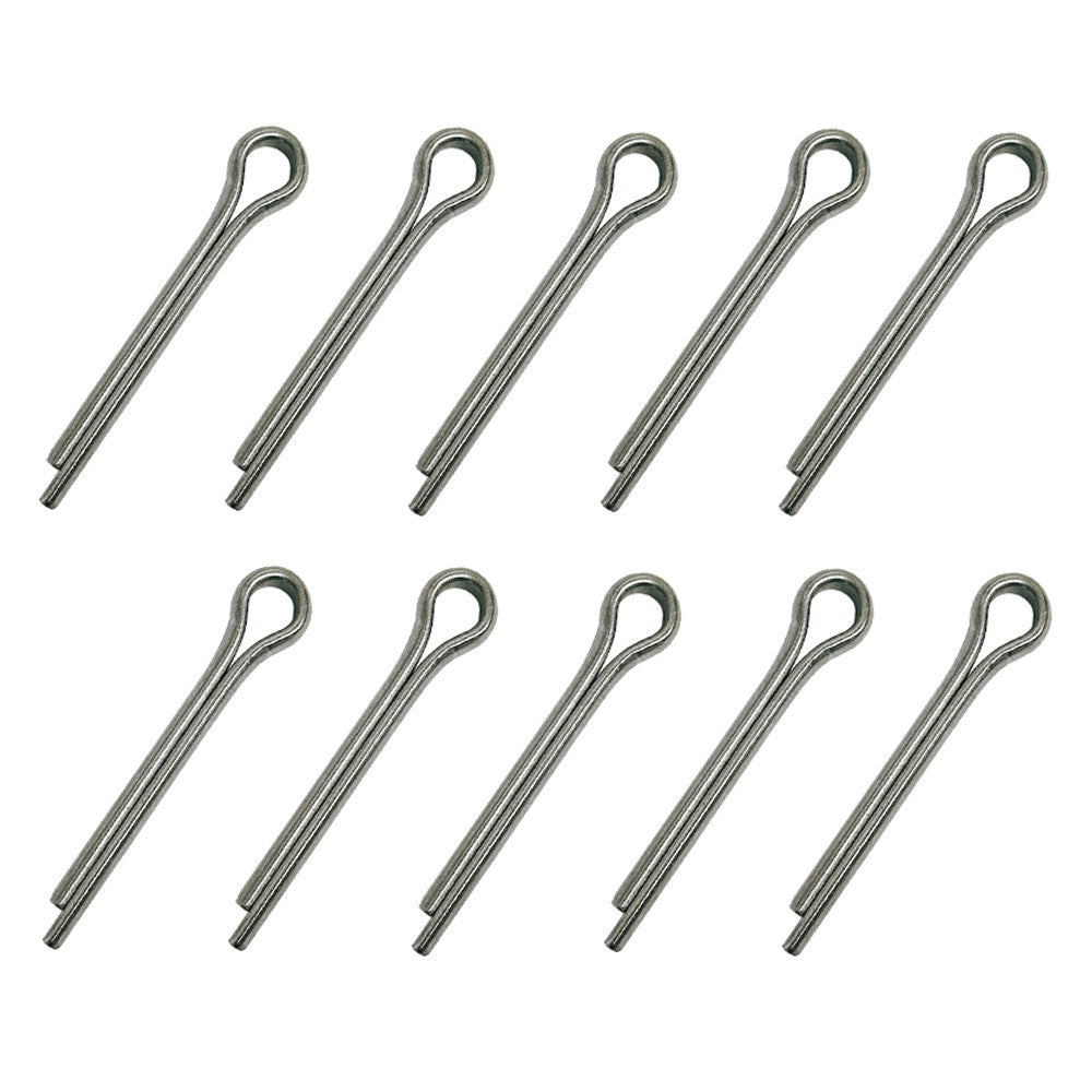10 Pc Marine Stainless Steel 5/16" x 2-1/2" Cotter Pin Clip Split Pin