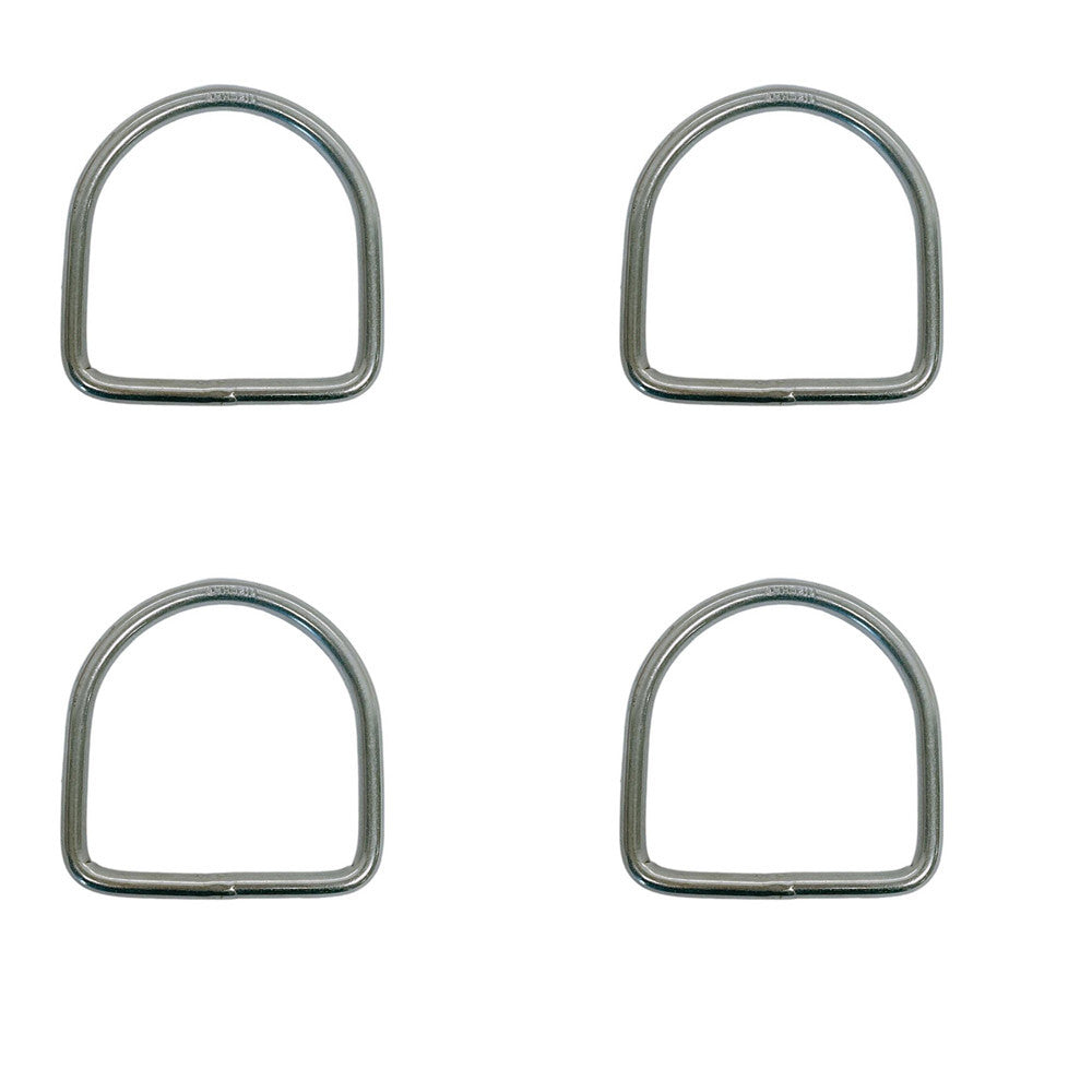 4 Pc Marine Stainless Steel 1/8" D-Ring 100 WLL D Ring Yacht Sailing h