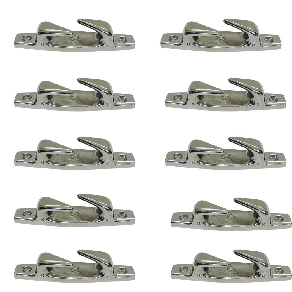 10 Pc Marine Stainless Steel 4-1/2" Skene Chocks RIGHT Top Dock Deck R