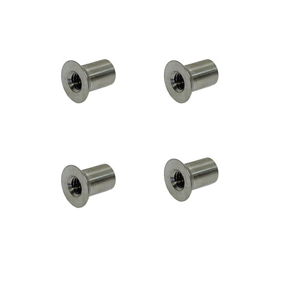 4Pc Marine Stainless Steel 1/4" Countersink End Cap 82 Degree Counters