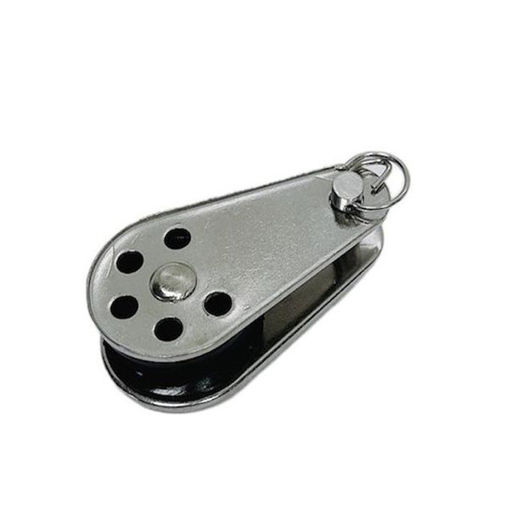 Marine Stainless Steel 1/4" Removable Pin Pulley Block Nylon Sheave Wi