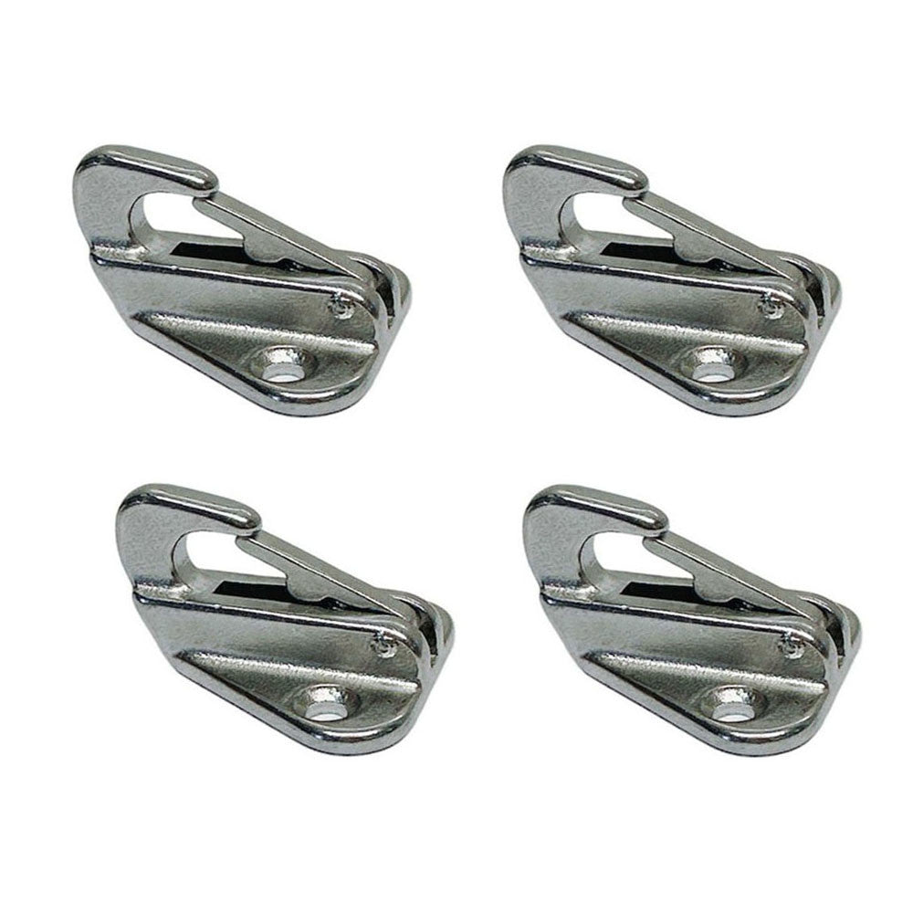 4Pc Stainless Steel 1-1/2" Snap Hook Spring Snap Type Fender Hanger Sa