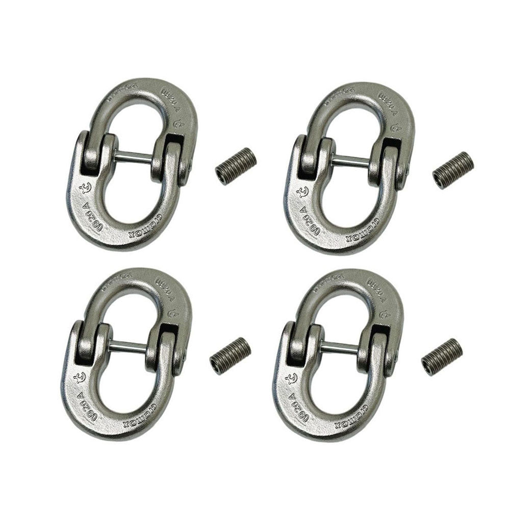 4 Pc Stainless Steel T318LN 1/4" G60 Hammerlock Link Chain Connect 198